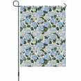 Blue Hydrangea House Flags For Outdoor, Floral Country Farmhouse ...