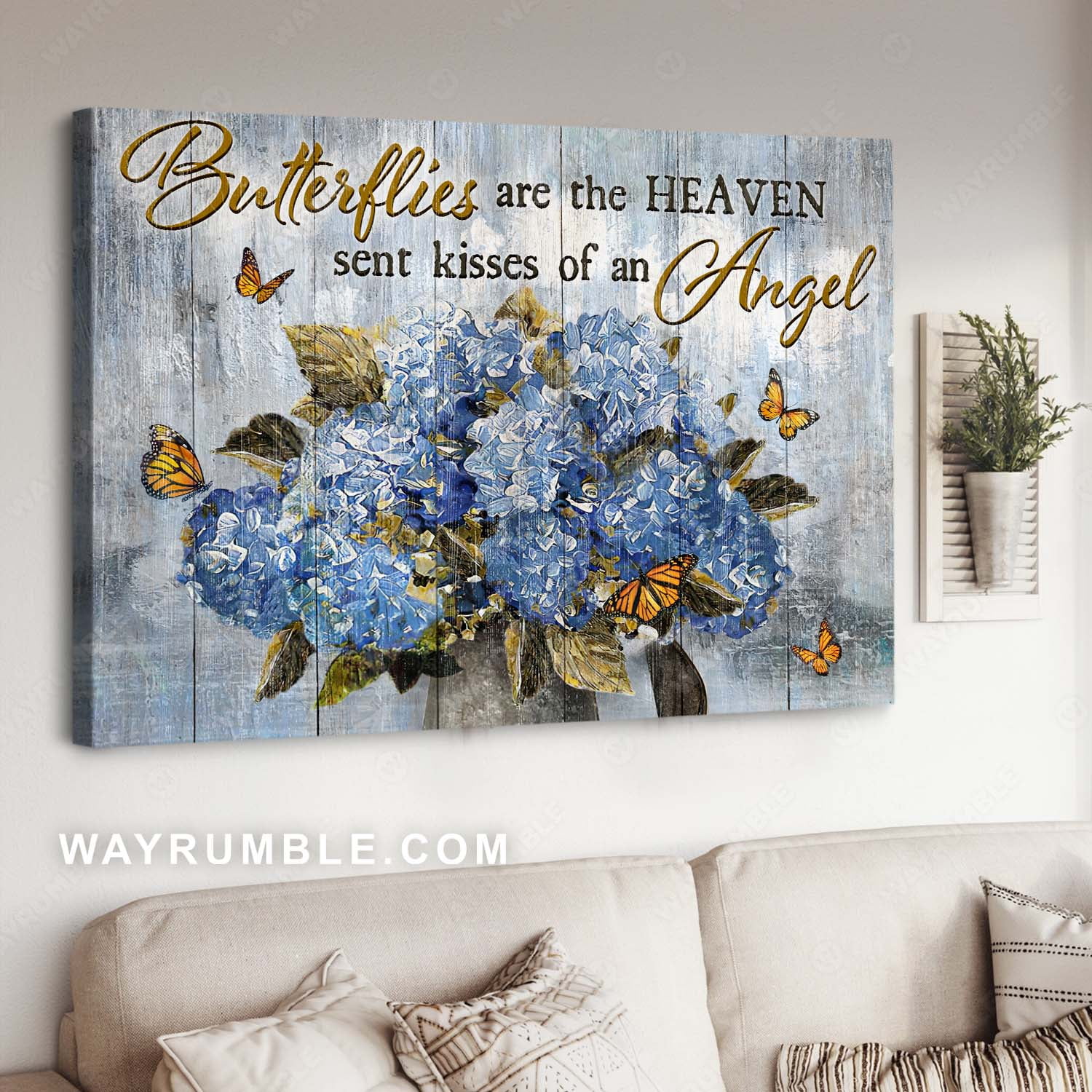 Blue Hydrangea, Monarch Butterfly, Butterflies Are The Heaven Sent ...