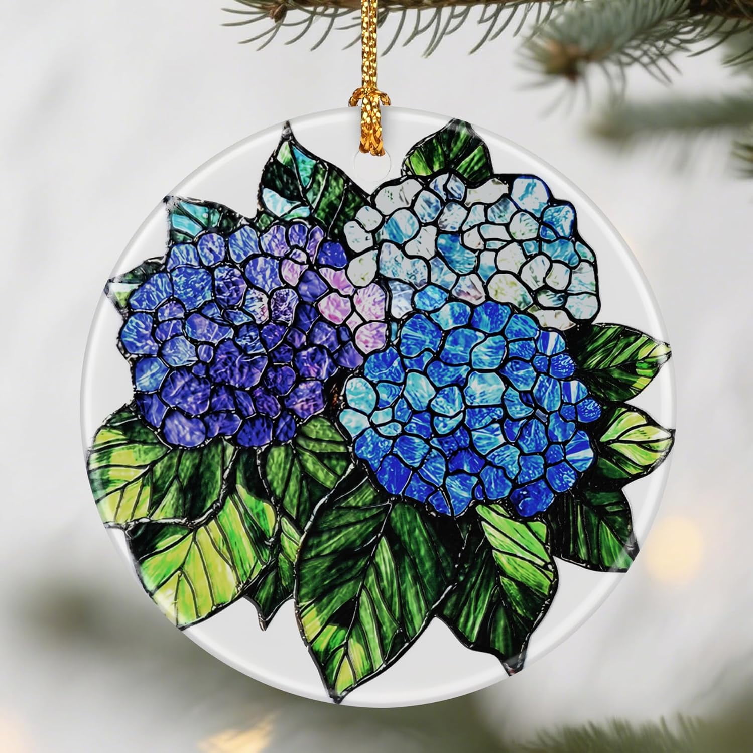 Blue Hydrangea Ornaments, Christmas Ornaments: Christmas Tree ...