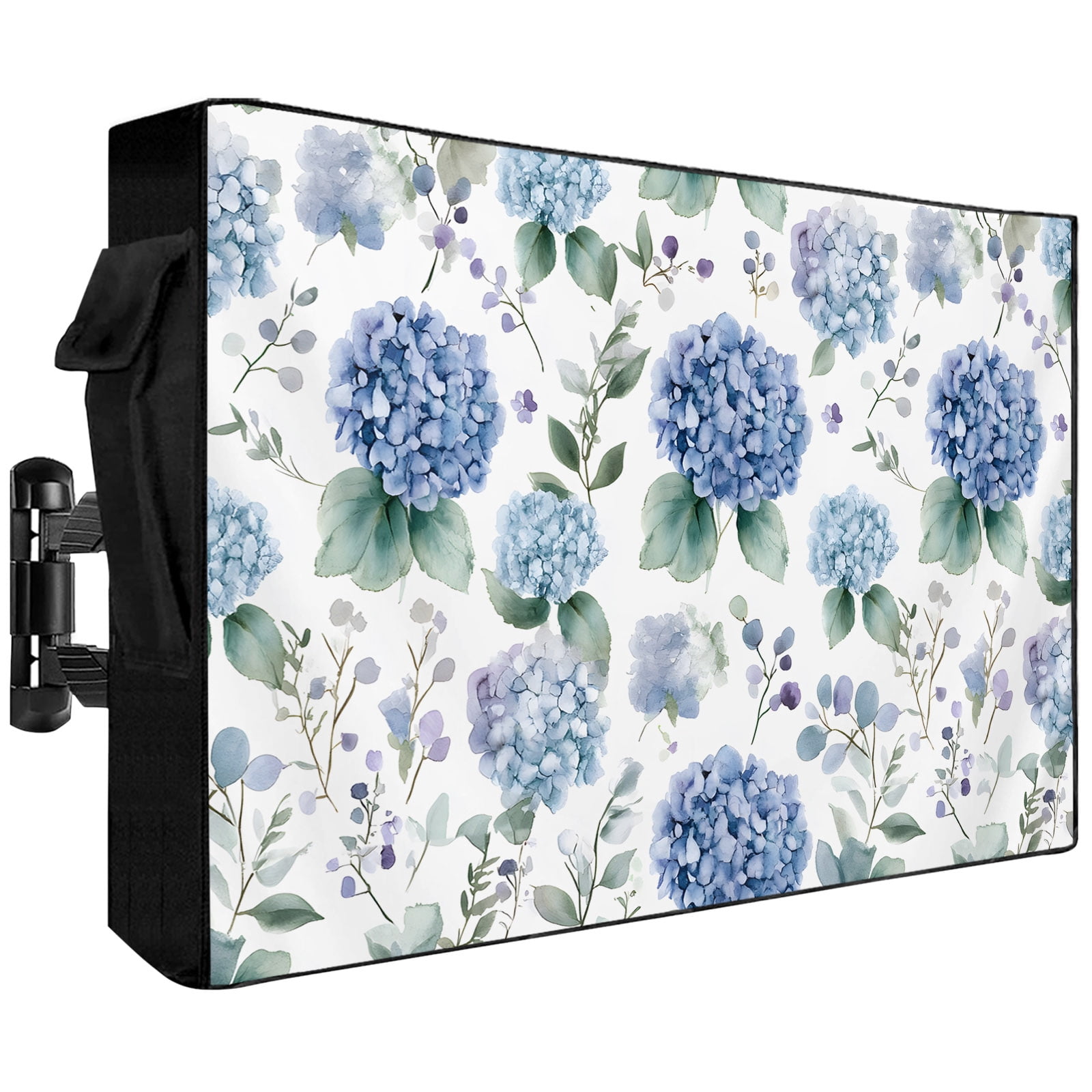 Blue Hydrangea Outdoor TV Cover 52 to 55 inch Eucalyptus Leaves ...