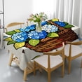 Blue Hydrangea Tablecloths rectangle , Festive Table Setting - Holiday ...