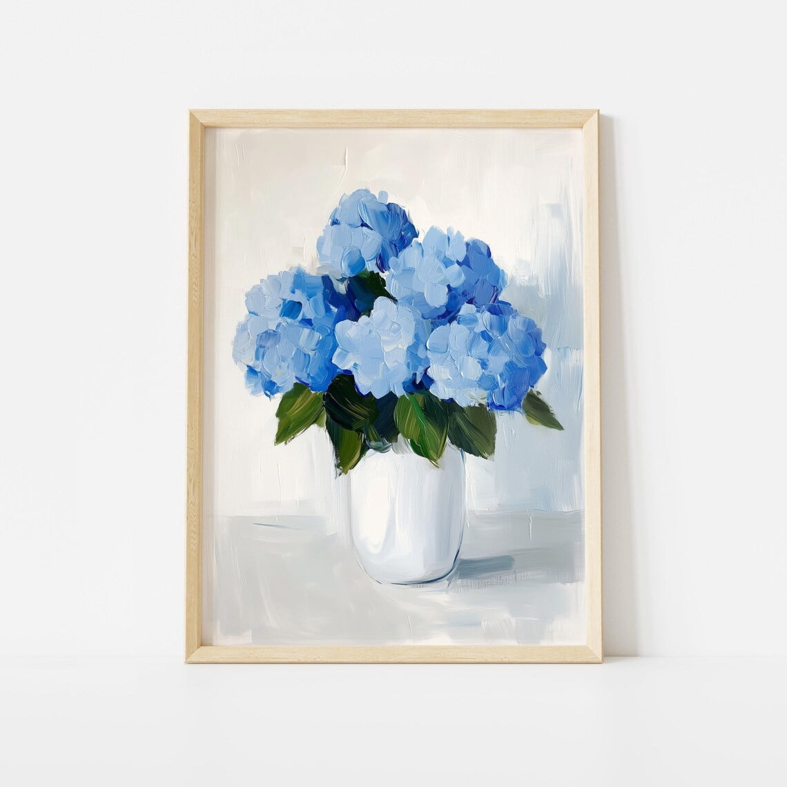 Blue Hydrangea Vase Spring Floral Poster Unframed Paper Print - Walmart.com