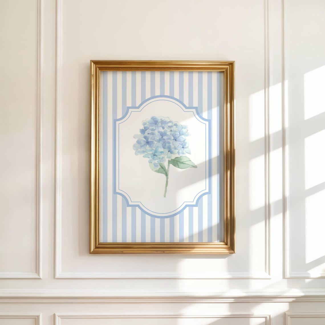 Blue Hydrangea Wall Art, Hydrangea Art Print, Grand Millennial Wall Art ...
