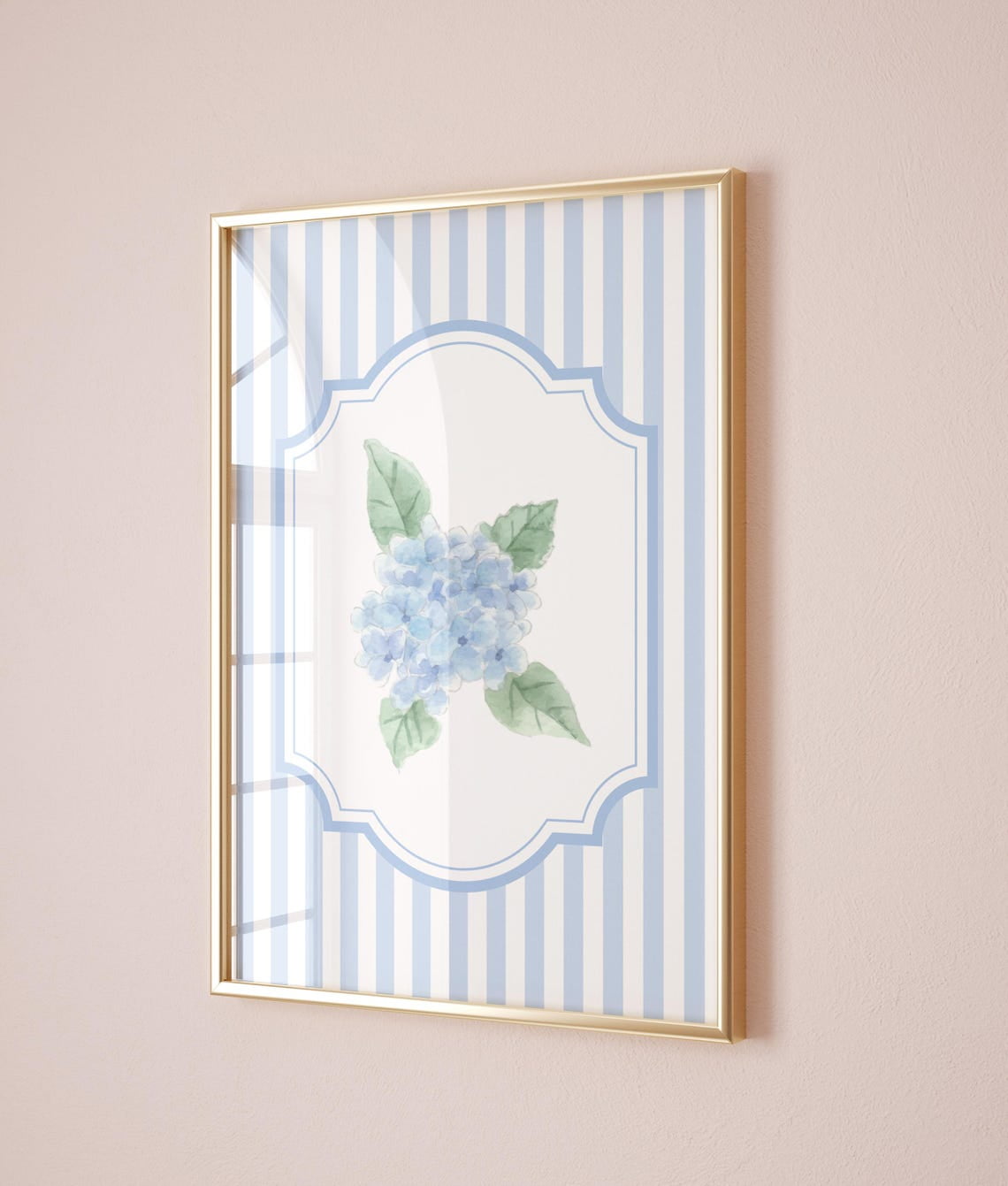Blue Hydrangea Wall Art, Hydrangea Art Print, Grand Millennial Wall Art ...