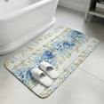 Blue Hydrangeas Bathroom Rugs Non Slip Washable Bath Mat Absorbent ...