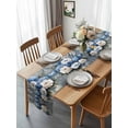 Blue Hydrangeas Garden Flower Table Runner 90 Inches Long,Kitchen ...