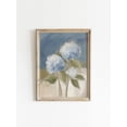 Blue Hydrangeas Neutral Floral Decor Bedroom Large Flower Muted Still ...