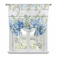 Blue Hydrangeas Tie Up Curtains for Window, Insulated Balloon Shade ...