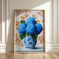 Blue Hydrangeas in Ginger Jar Chinoiserie Art and White Floral Modern ...