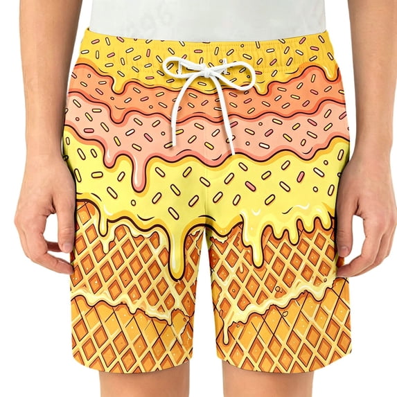 Blue Ice Cream Boys Swim Trunks Baby Kids Swimwear Summer Toddler Beach ...