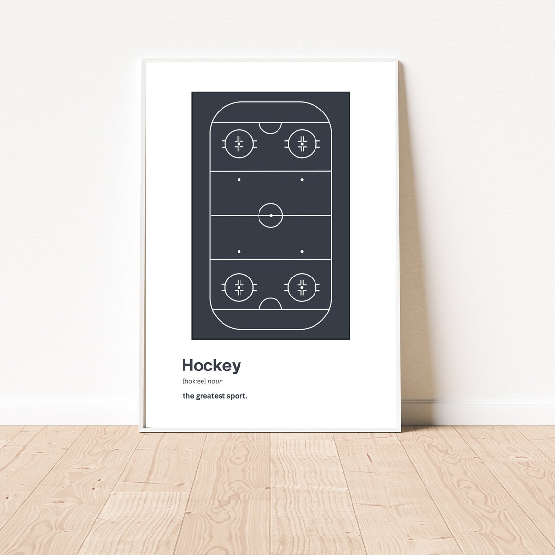 Blue Ice Hockey Definition, Boys Room Décor, Kids Room Art, Teen Boys ...