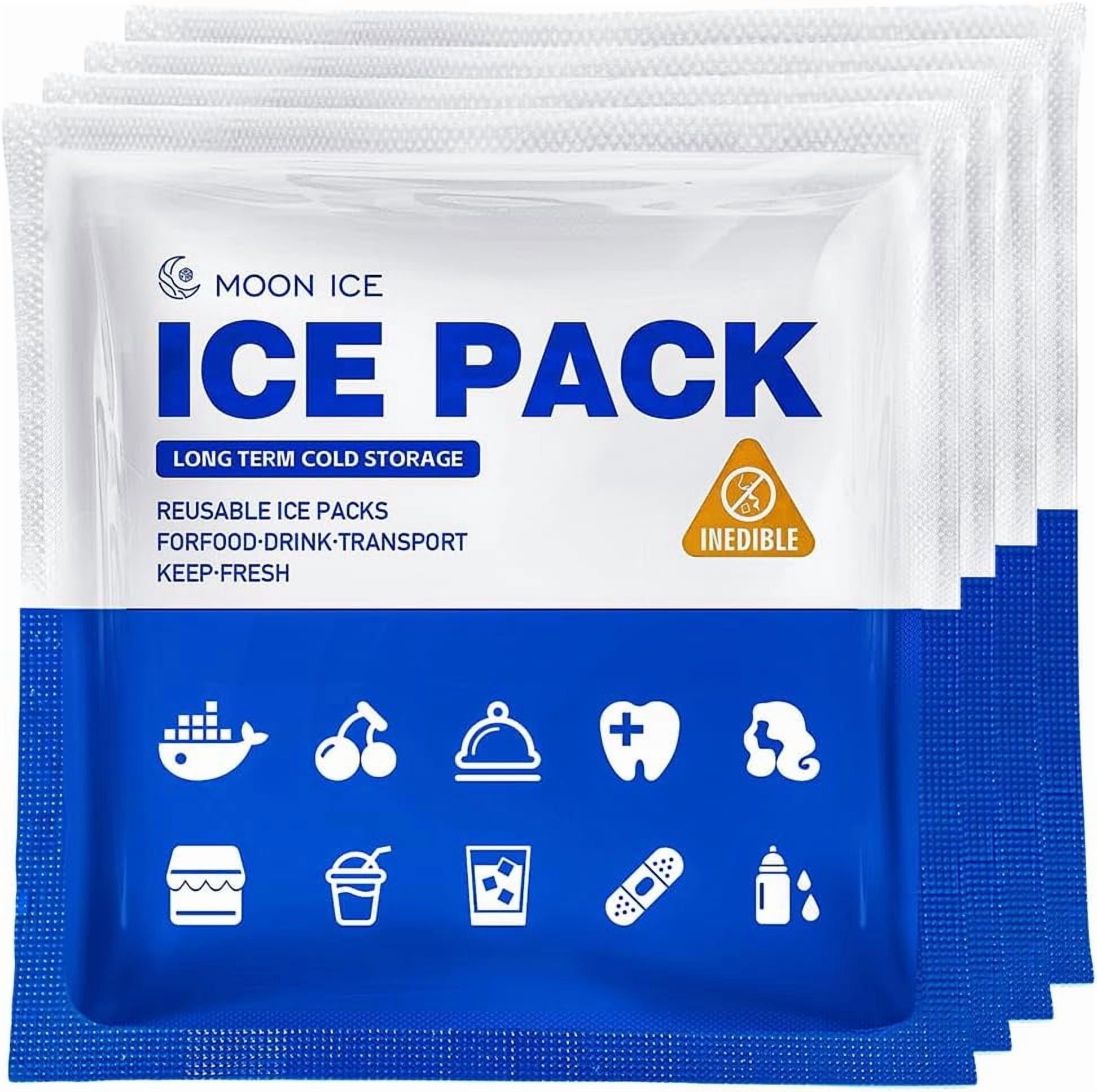 Blue Ice Packs for Coolers, Shipping and Lunch Box, Slim Size Long ...