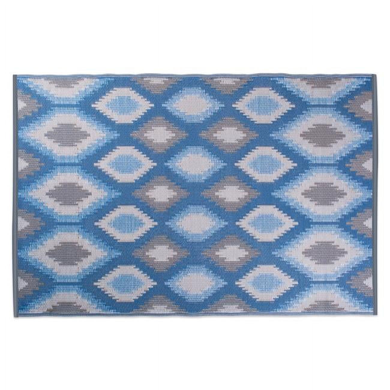 Blue Ikat Outdoor Rug 4X6 Ft - Walmart.com