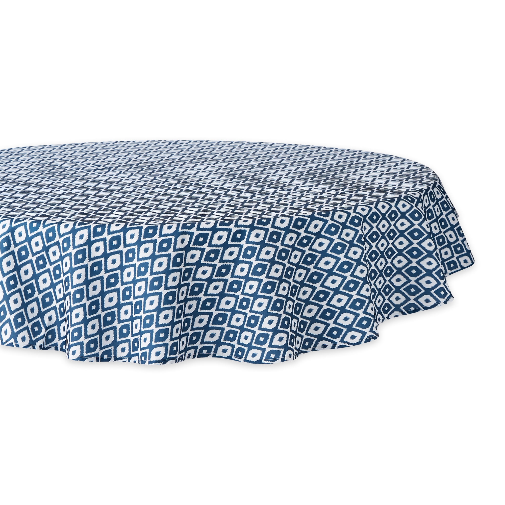 Blue Ikat Outdoor Tablecloth 60 Round - Walmart.com