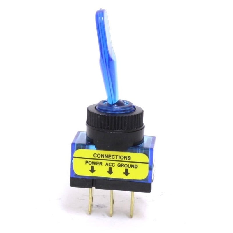 Blue Illuminated Flick Toggle Switch LED Light Car/Boat/Motorcycle 12V ...