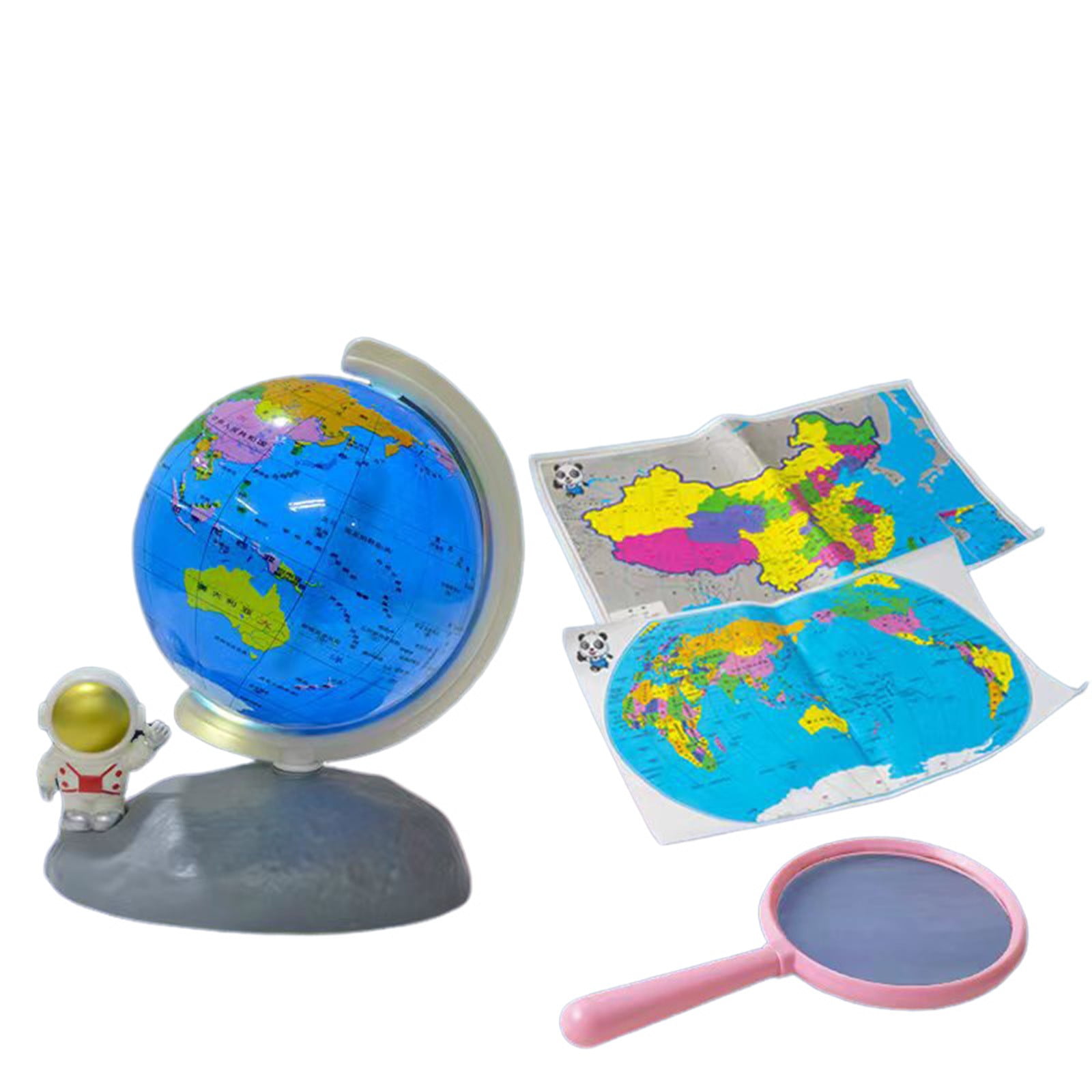 Blue Illuminated Globe For Kids Learning 15.5X12X8.5Cm Rotating World ...
