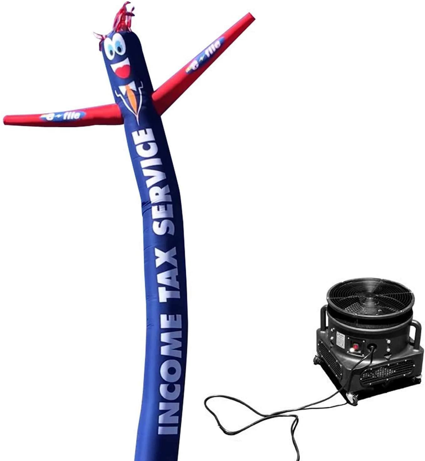 Blue Income Tax Service E-File 18 Foot Tall Inflatable Tube Man Air ...