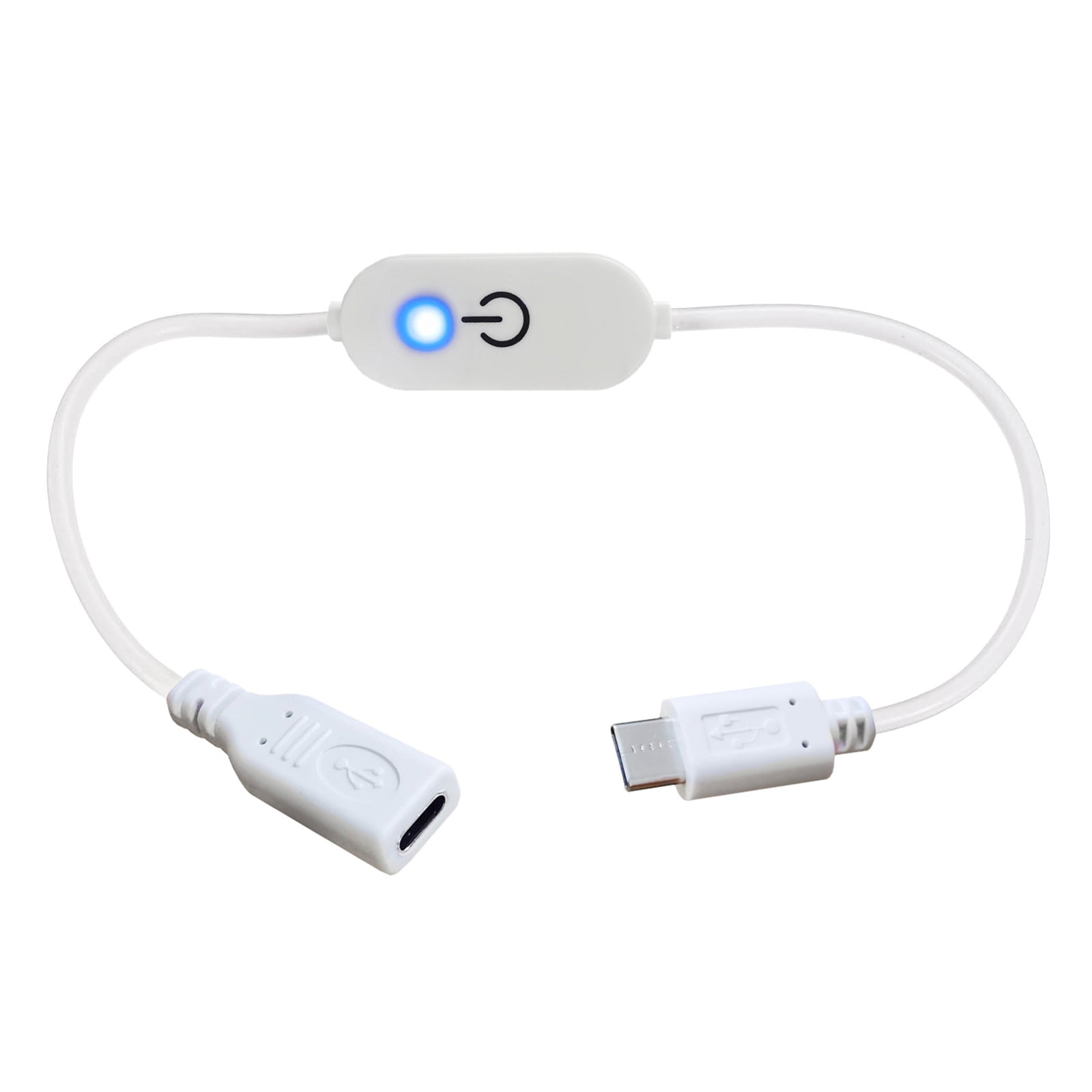 Blue Indicators Light Type C Male to Female Switches Control Line Cable ...