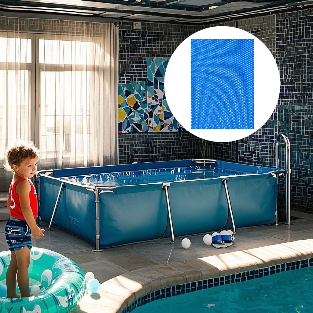 Blue Inflatable Pool Cover Film, Swimming Pool Insulation Cover for ...