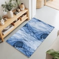 Blue Ink Marble 2'x3' Rug for Entryway Front Door Kitchen Sink Area ...