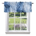 Blue Ink Marble Valance Curtain 1 Panel, Coastal Nautical Water Ripples ...