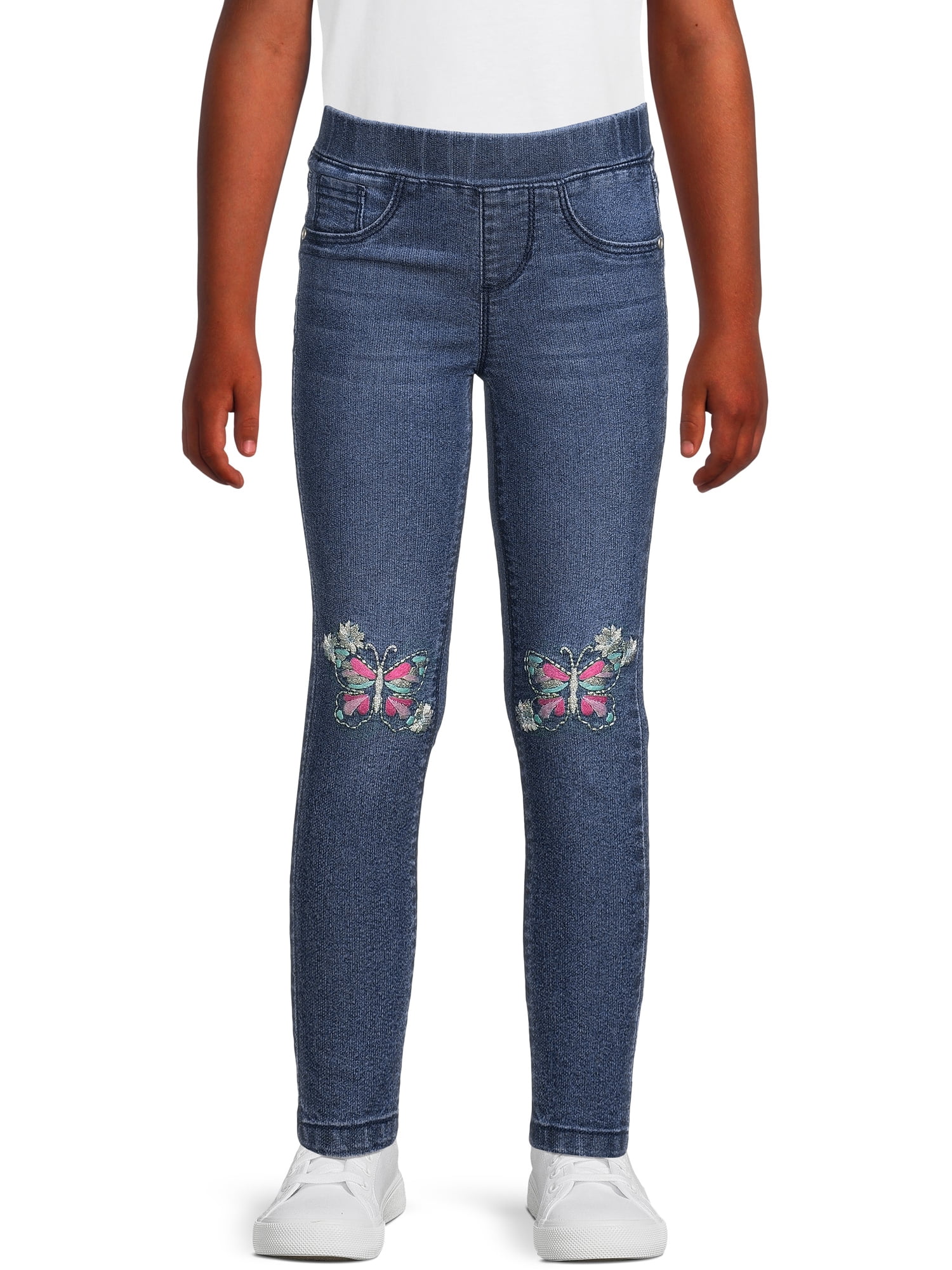 Blue Ink Pull-On Jean With Embroidery, Sizes 4-6X - Walmart.com