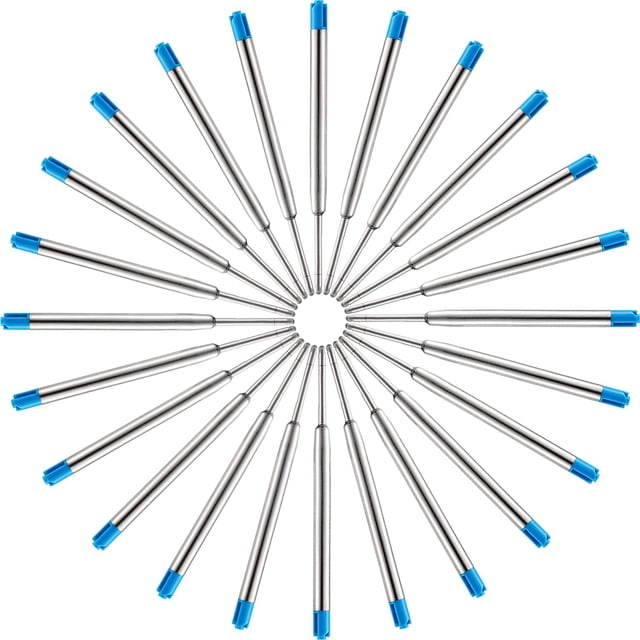 Blue Ink Refill Pack of 12, Replaceable Ballpoint Pen Refills, Medium ...