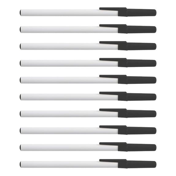 Blue Ink Value Ballpoint Pens - Black Cap, Blue Ink - Walmart.com