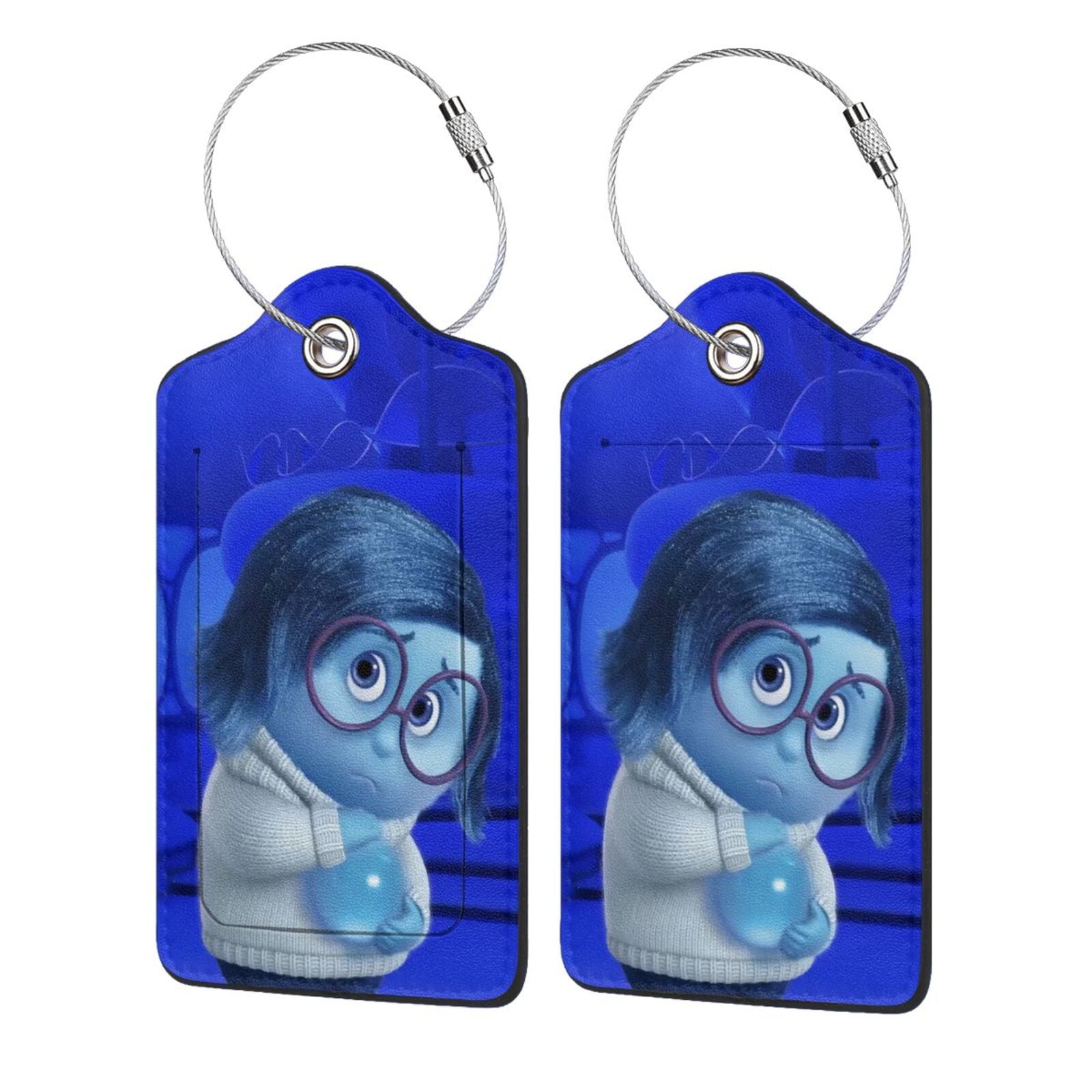 Blue Inside Out Sadness Luggage Tags for Suitcases Travel ID ...