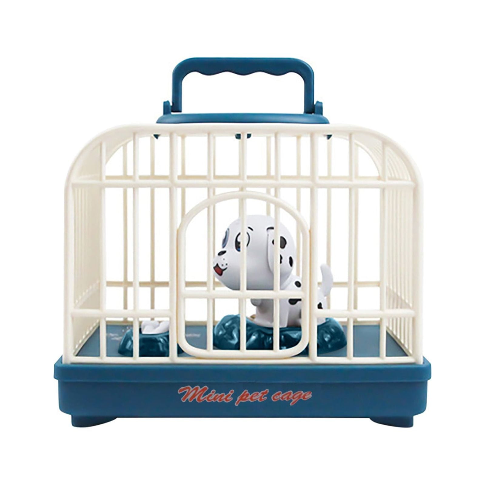 Blue Interactive Voice Activated Dog Cage Toy With Barking Sound And ...