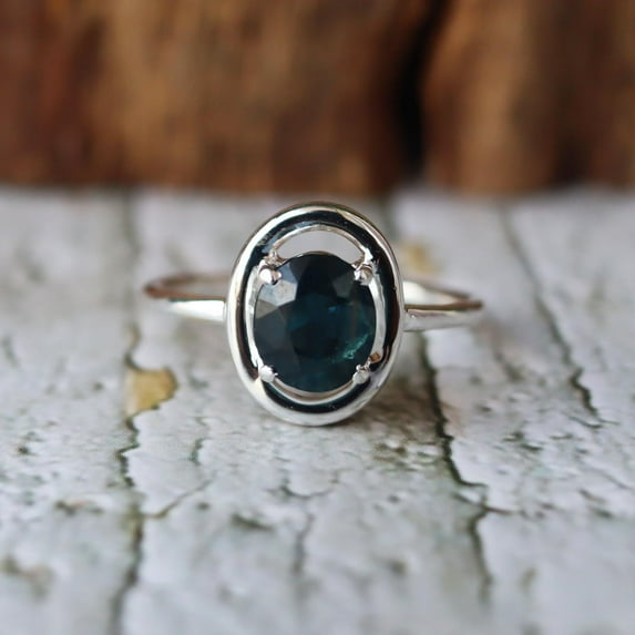 Blue Iolite Ring, 925 Sterling Silver, Iolite Designer Ring, September ...
