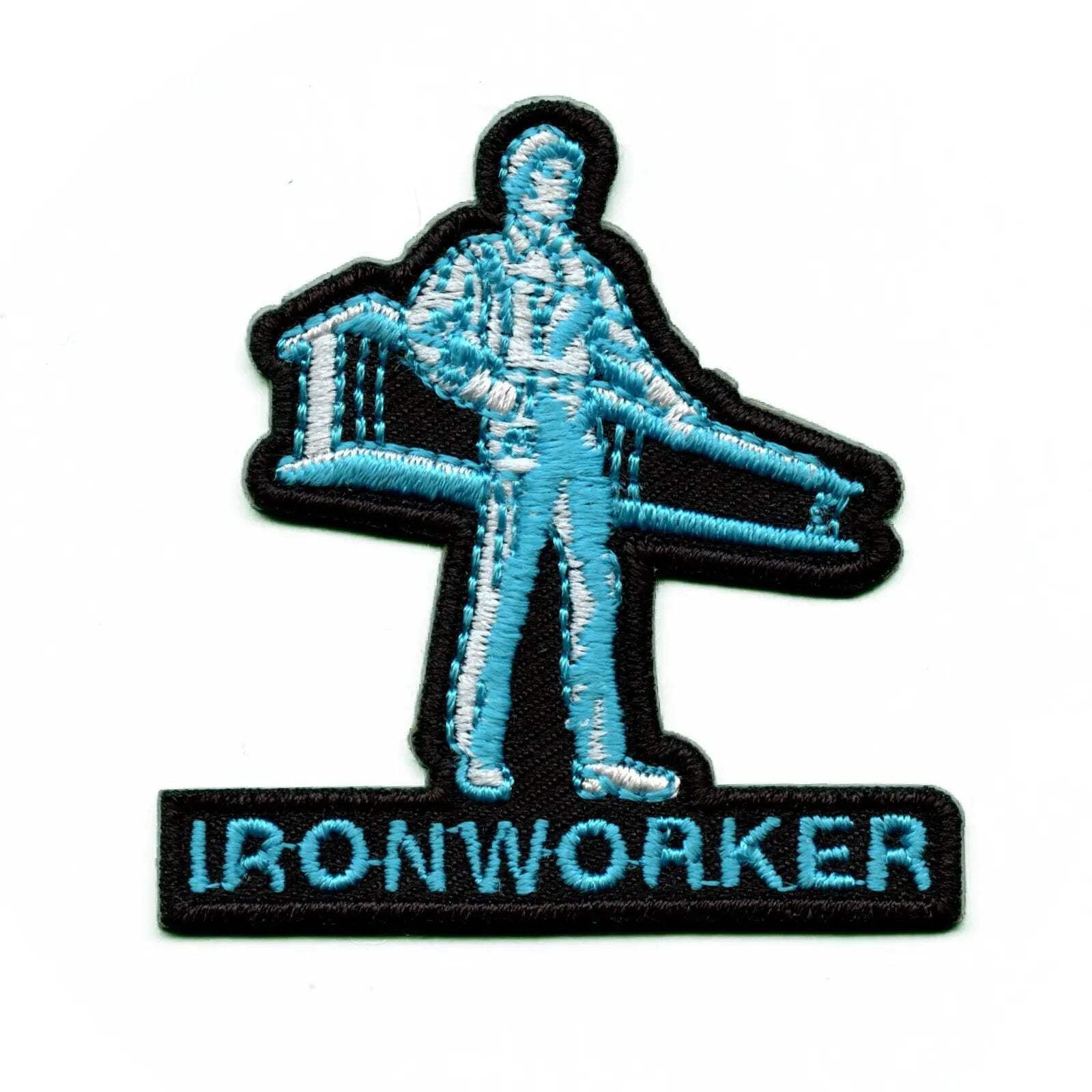 Blue Ironworker Logo Iron On Patch - Walmart.com