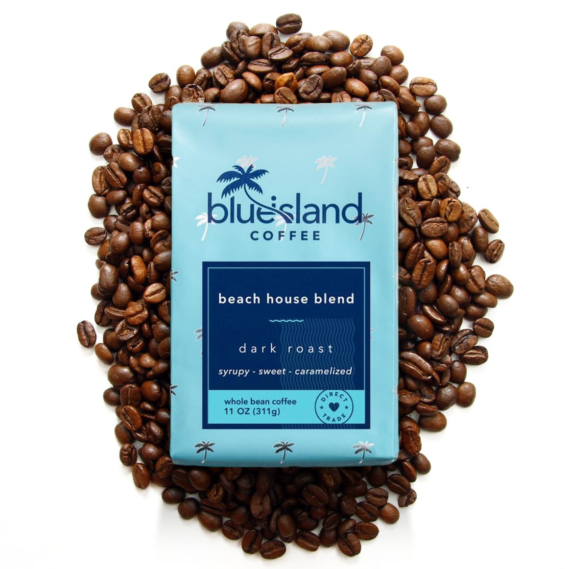 Blue Island Coffee Beach House Blend Dark Roast 11 oz (Pack of 6 ...