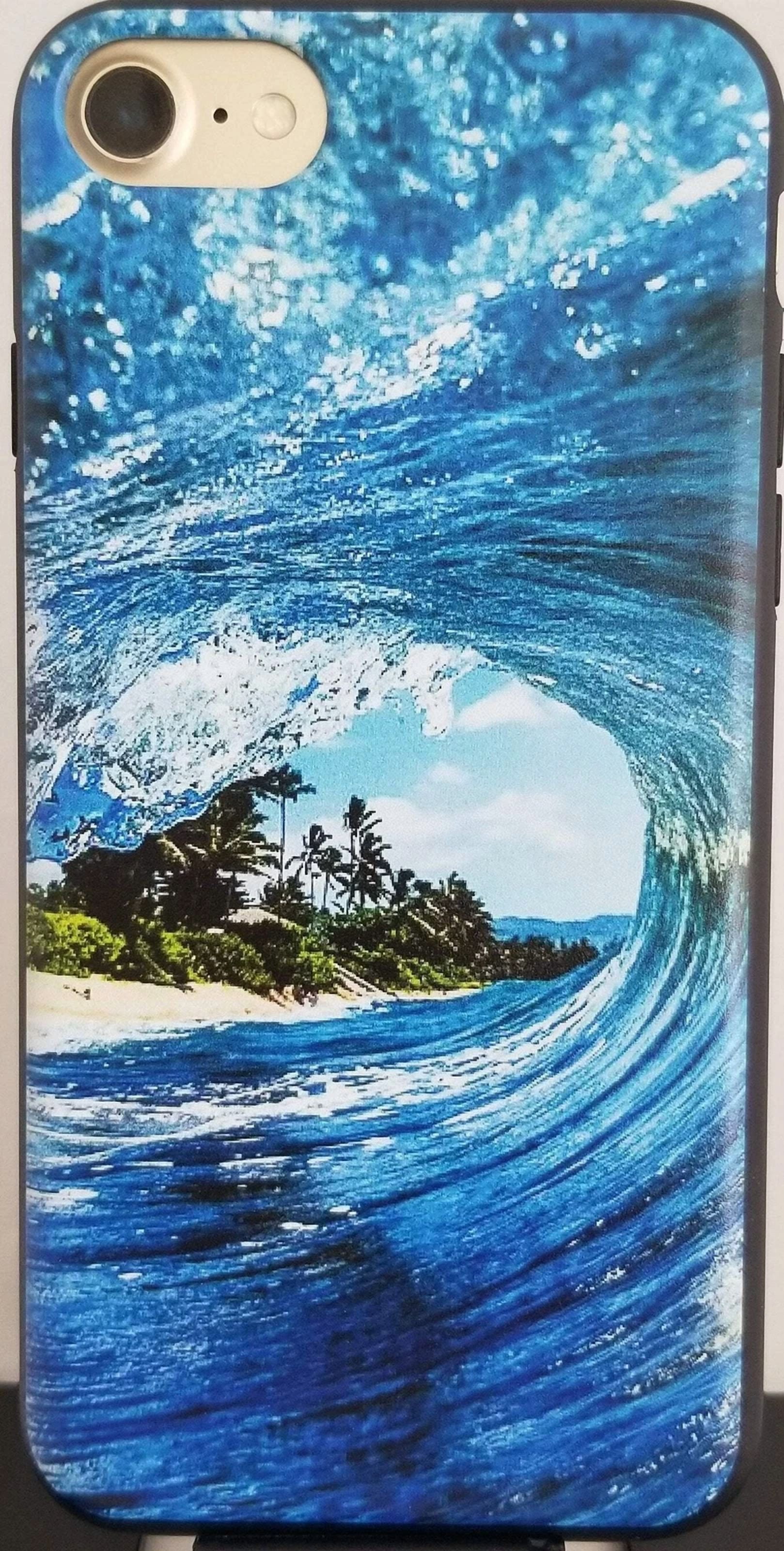 Blue Island Wave Summer Beach Themed Ocean Surf Nature Art A661 ...
