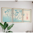Blue Japanese Botanical Minimalist Tree Branch Japandi Nature Decor Art ...