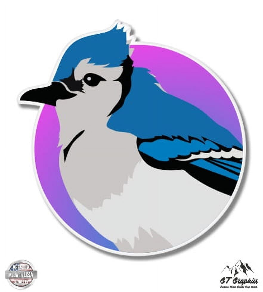 Blue Jay - 8" Vinyl Sticker - For Car Laptop I-Pad - Waterproof Decal ...