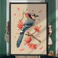 Blue Jay Art Print: Vibrant Songbird, Cottagecore Nature Decor UNFRAMED ...