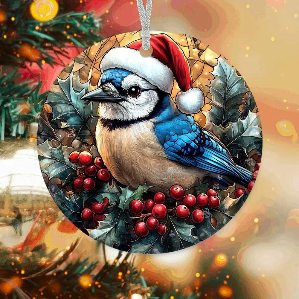 Blue Jay Bird Custom Ornaments 2025, Blue Jay Bird Ornament, Blue Jay ...