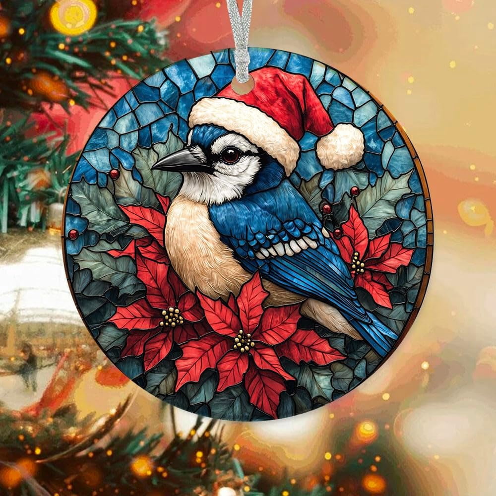 Blue Jay Bird Custom Ornaments 2025, Blue Jay Bird Ornament, Blue Jay ...