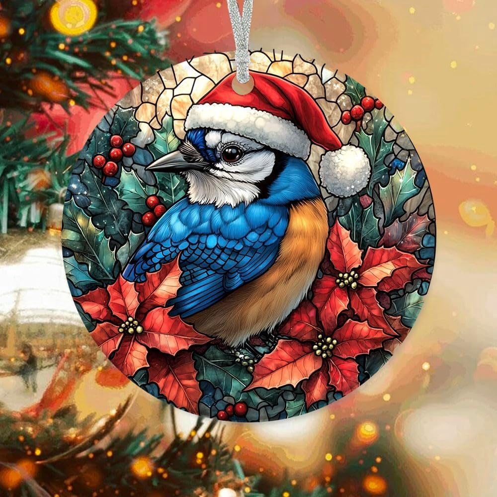 Blue Jay Bird Custom Ornaments 2025, Blue Jay Bird Ornament, Blue Jay ...