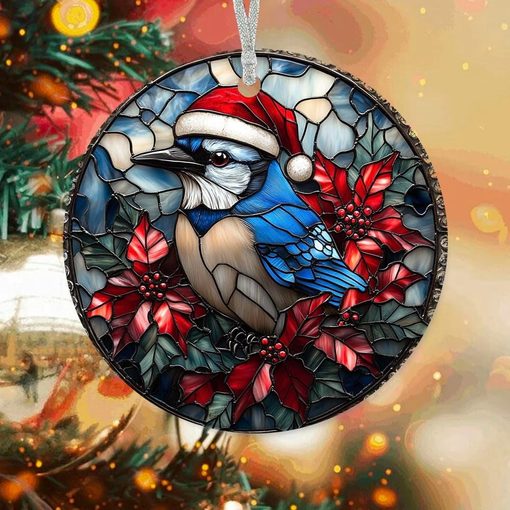 Blue Jay Bird Custom Ornaments 2025, Blue Jay Bird Ornament, Blue Jay ...