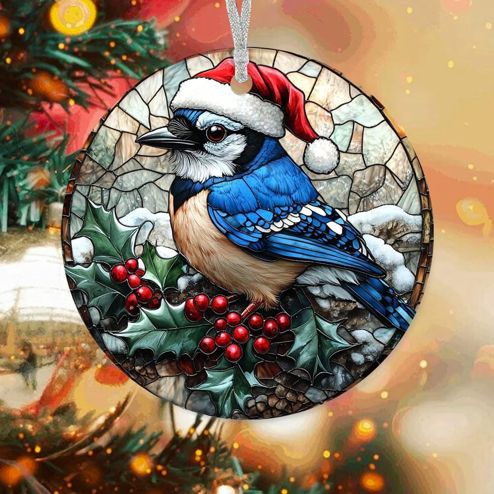 Blue Jay Bird Custom Ornaments 2025, Blue Jay Bird Ornament, Blue Jay ...