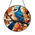 Blue Jay Bird Stained Glass Style Suncatcher, Decorative Nature Window ...
