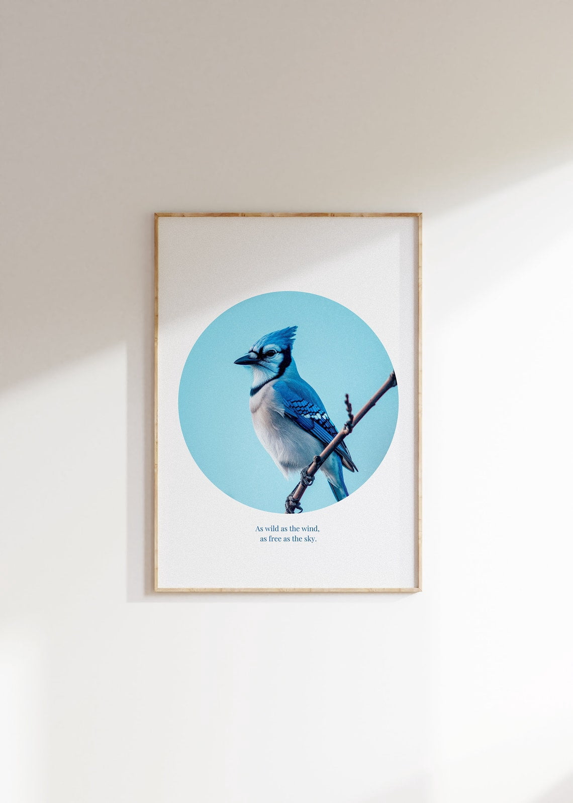 Blue Jay Gaze Beach House Decor Calming Neutral Wall Art Ocean ...
