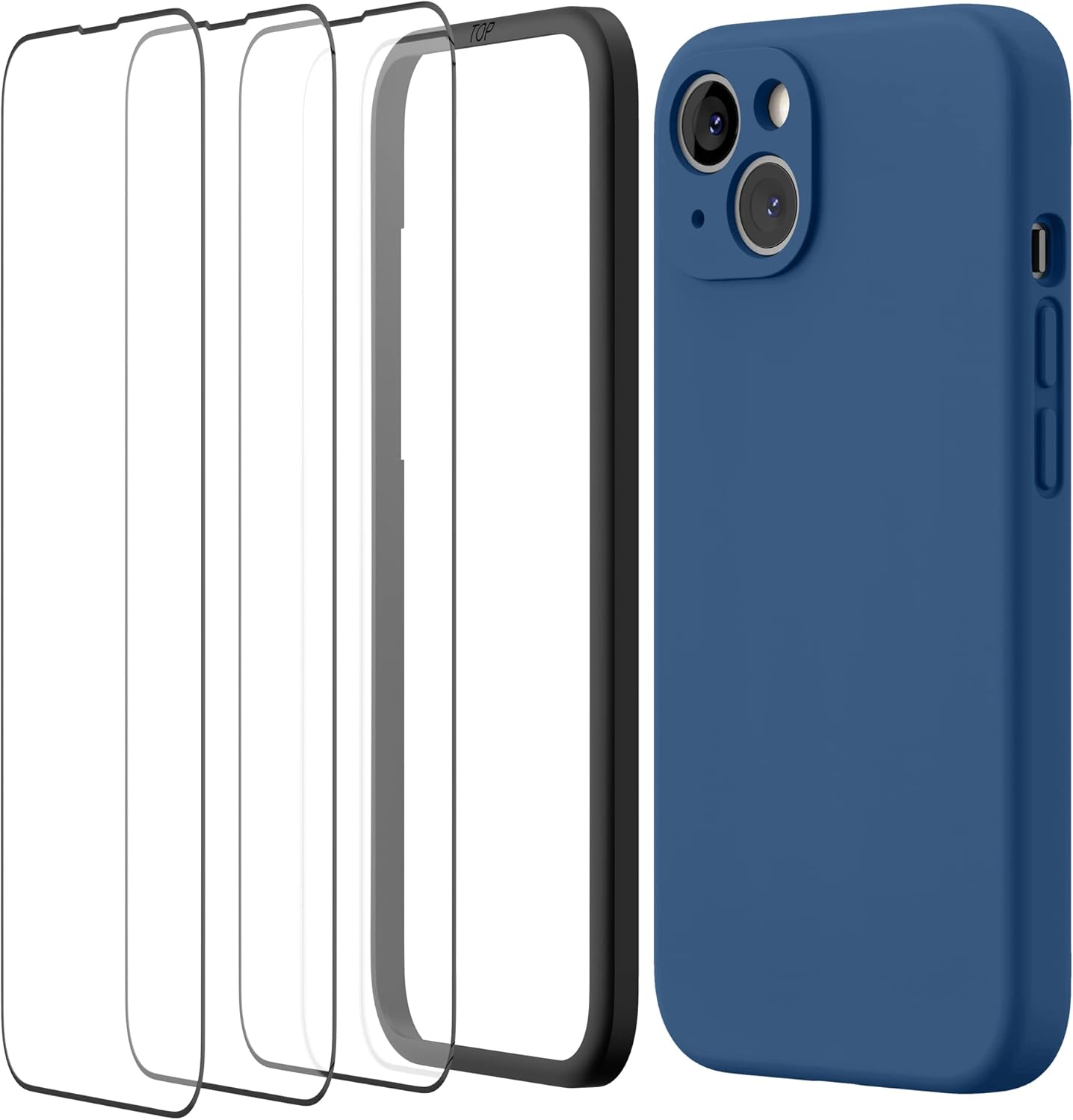 Blue Jay Silicone Case + 3 Pack Screen Protector for iPhone 13 6.1 inch ...