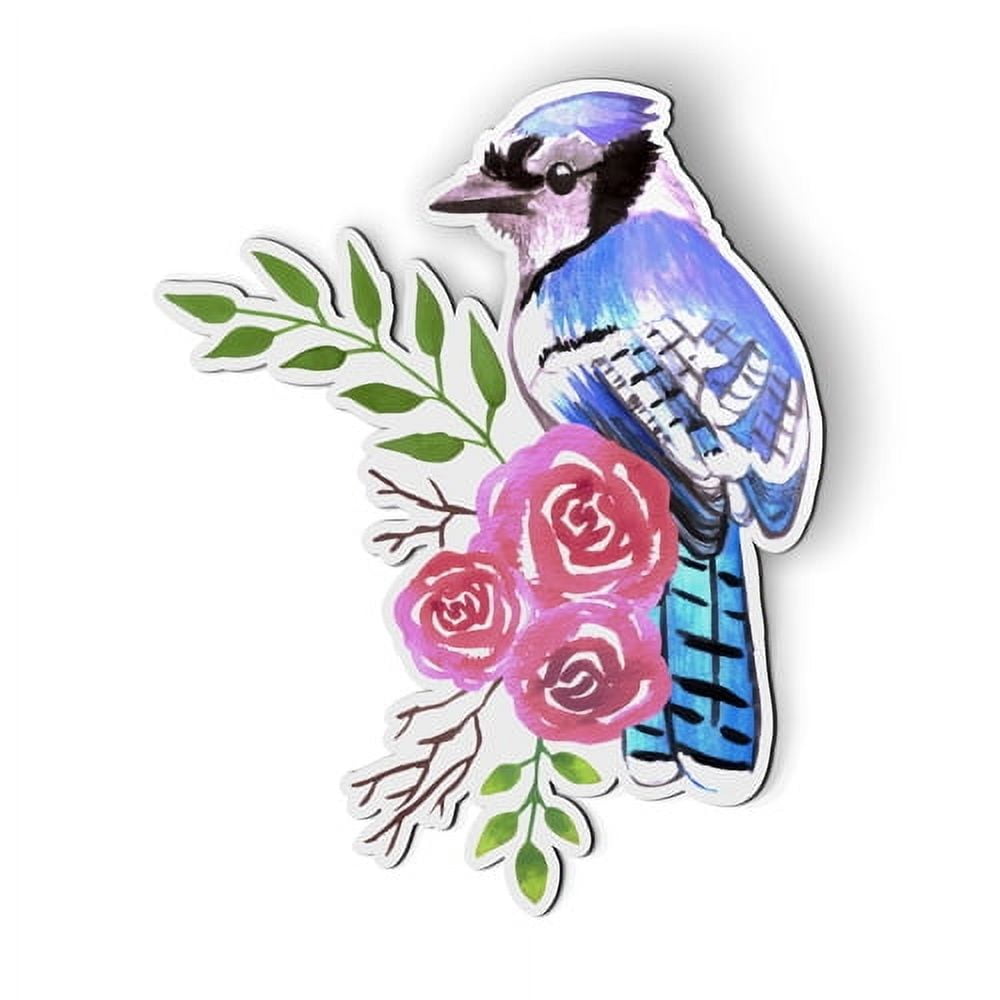 Blue Jay Watercolor - 5" Magnet for Car Locker Refrigerator - Walmart.com