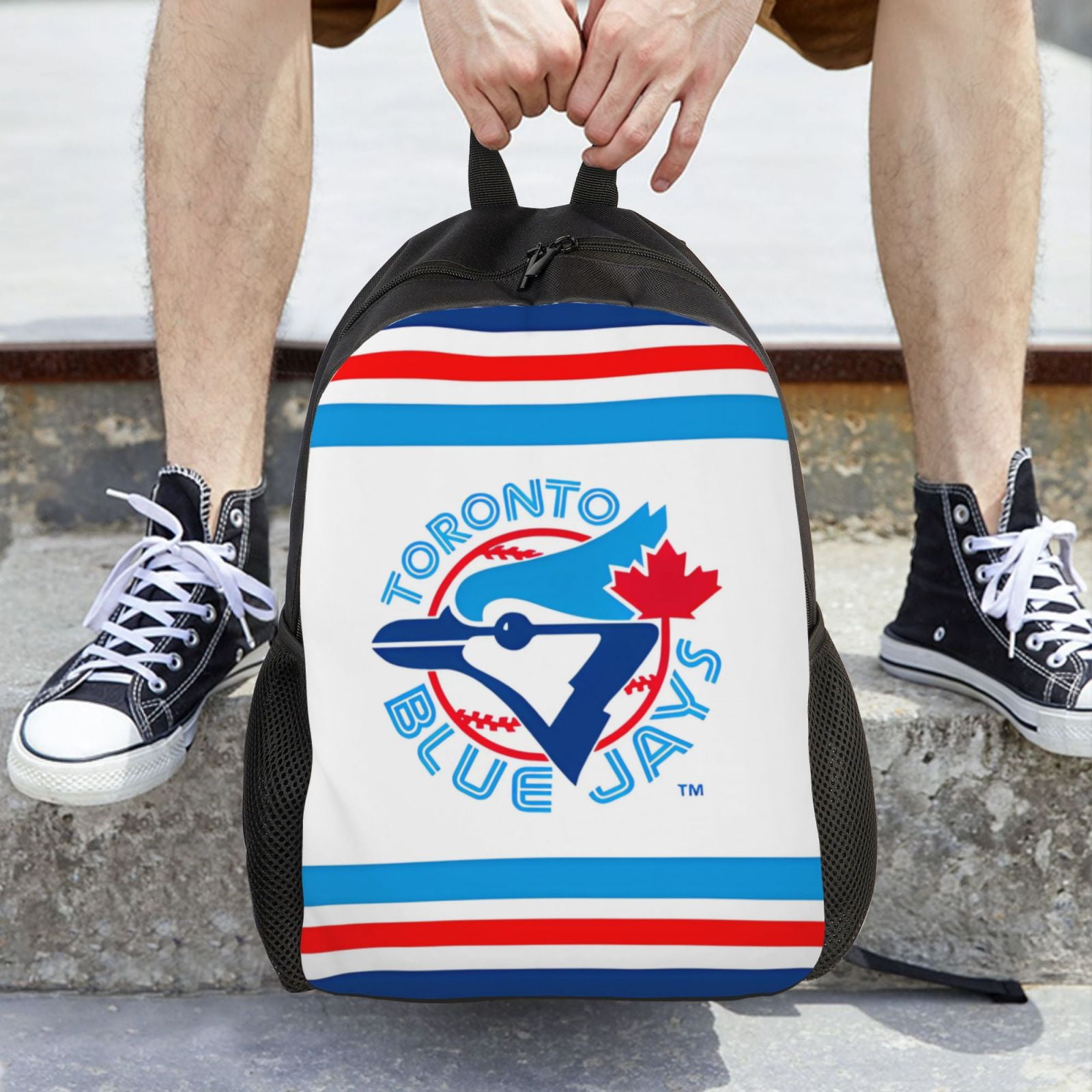 Blue_Jays Adjustable Student Backpack Custom Football Fans Travel ...