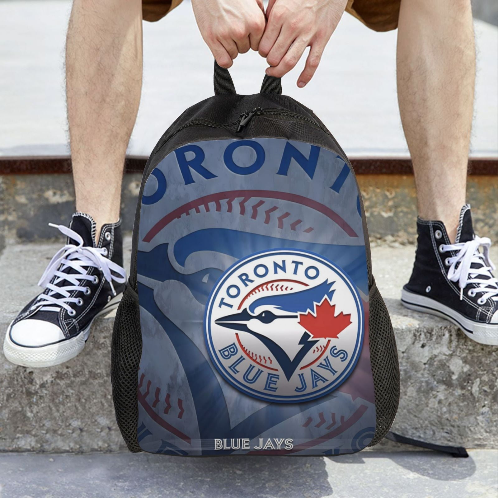Blue_Jays Adjustable Student Backpack Custom Football Fans Travel ...