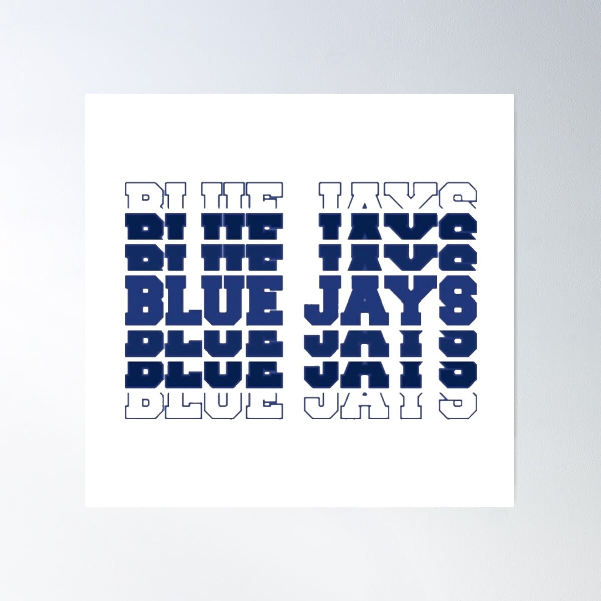 Blue Jays - Alternate Logo Repeat Poster Wall Art, Modern Wall Decor ...