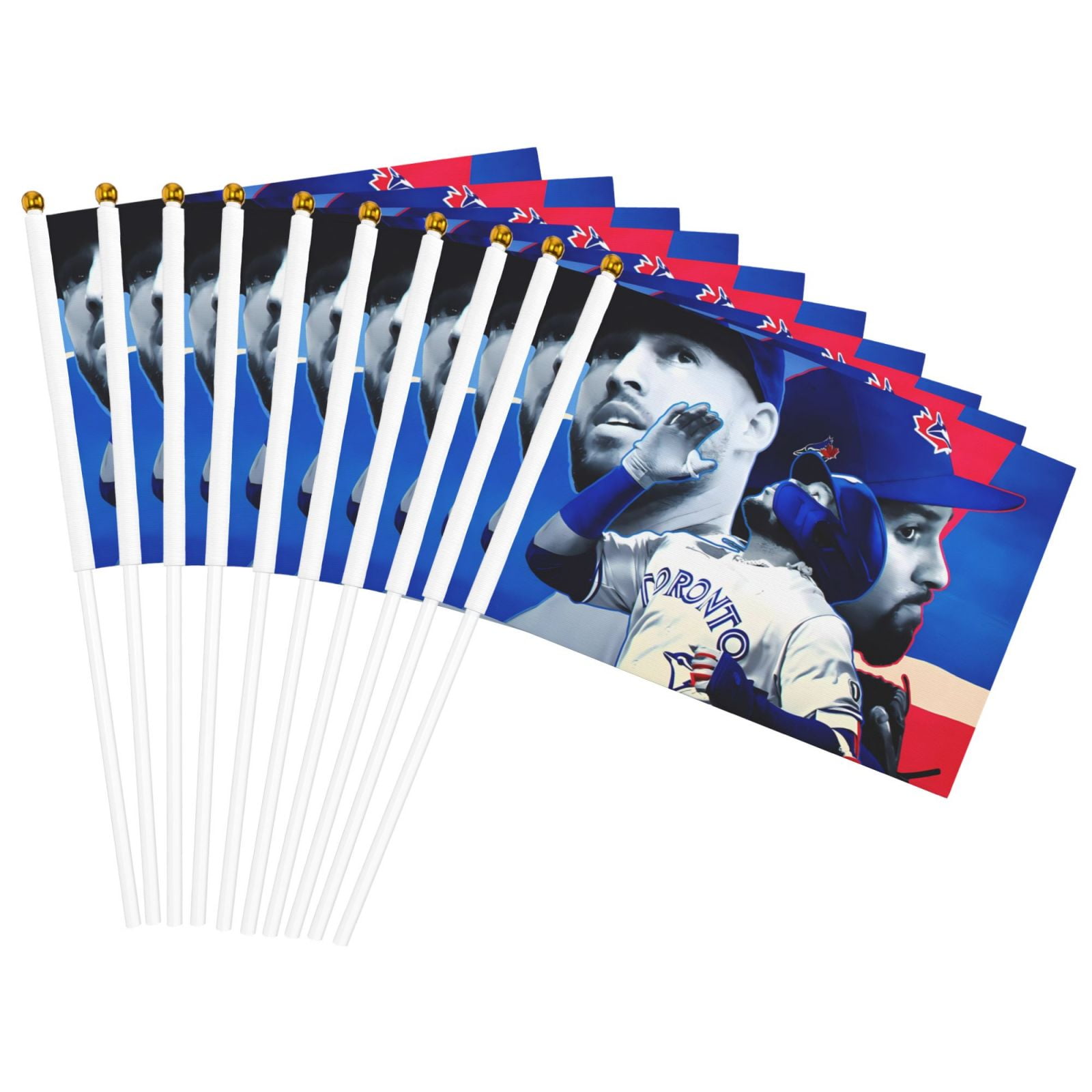 Blue_Jays Baseball Team Custom Double Sided Hand Waving Flag Multi-Pack ...